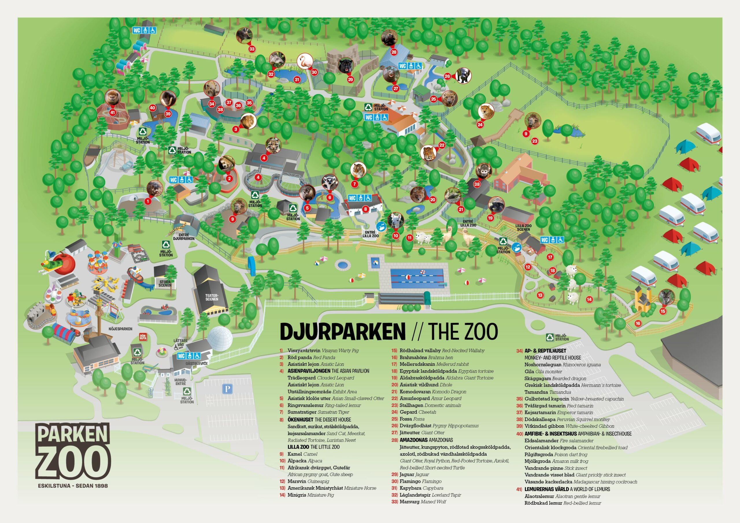 Karta – Parken Zoo